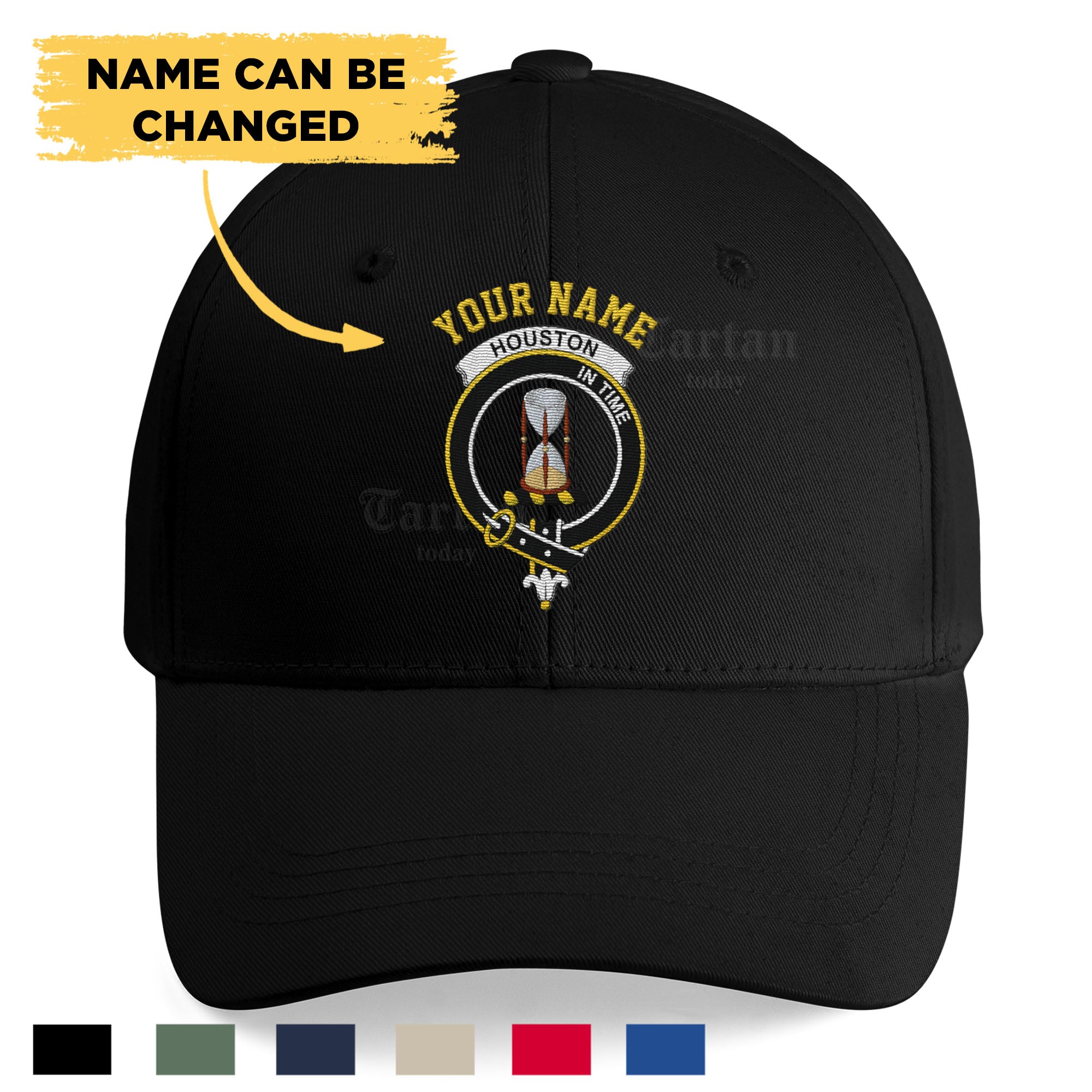 Personalized Embroidered Houston Tartan Clan Crest Hat – Custom Name ...