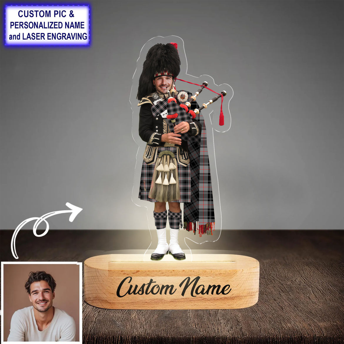 Custom Bagpipe LED Night Light – tagged "Moffat Modern" – Tartan Today